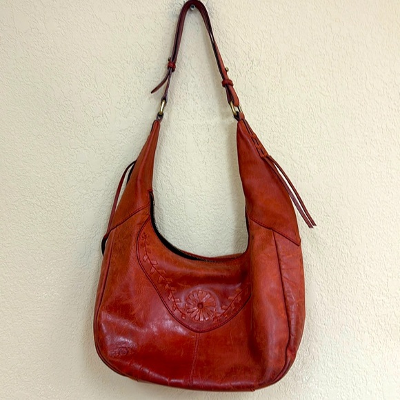 Born | Bags | Born Reddish Brown Leather Shoulder Bag | Poshmark